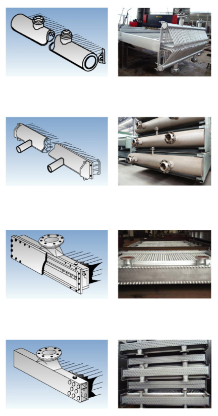 What are the types of air cooled heat exchanger header?
